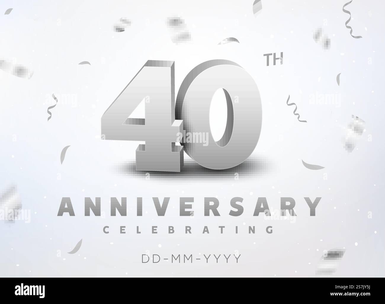 40 years silver number anniversary celebration event. Anniversary ...