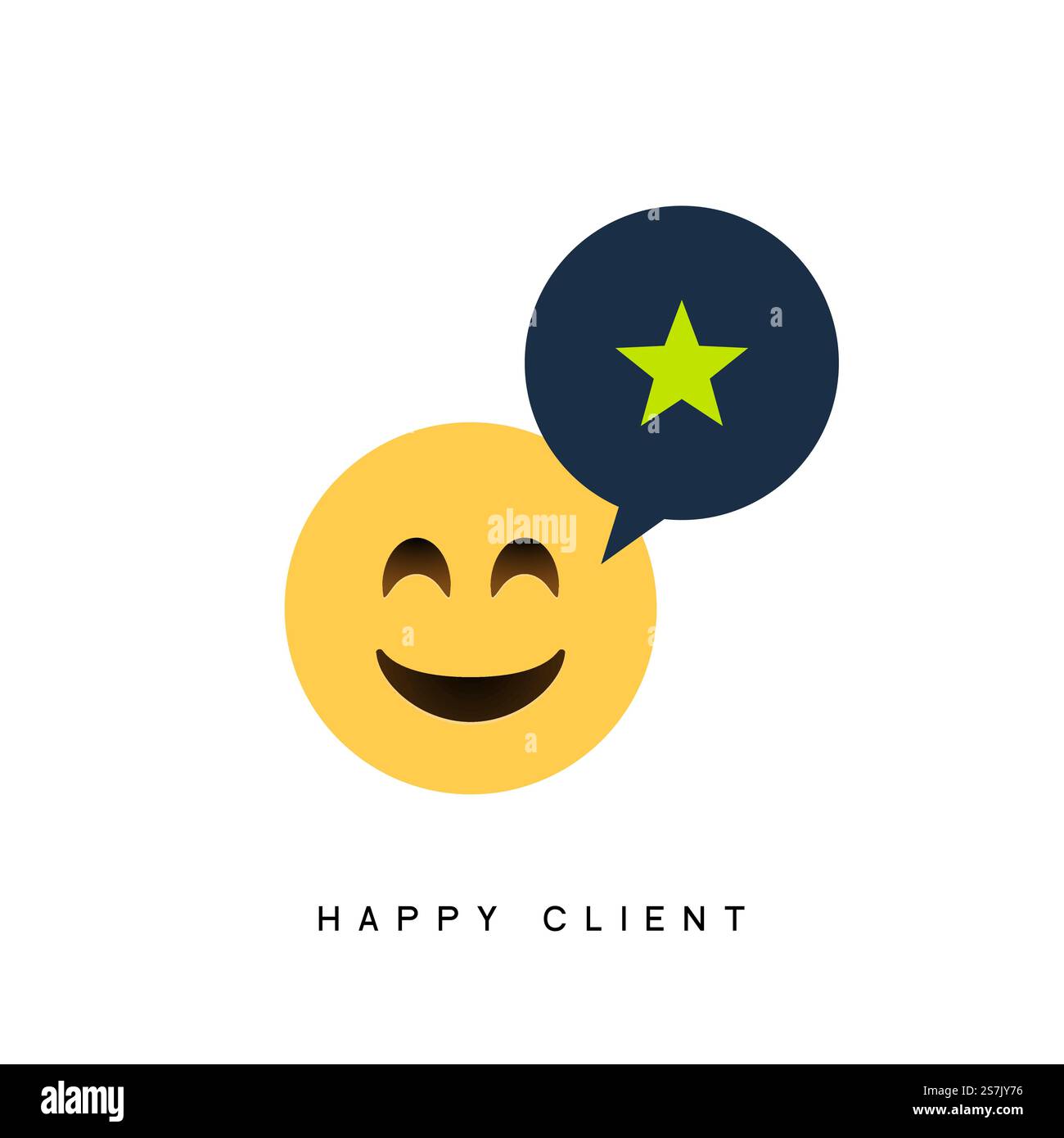 Happy client customer business icon. Feedback client positive sign ...