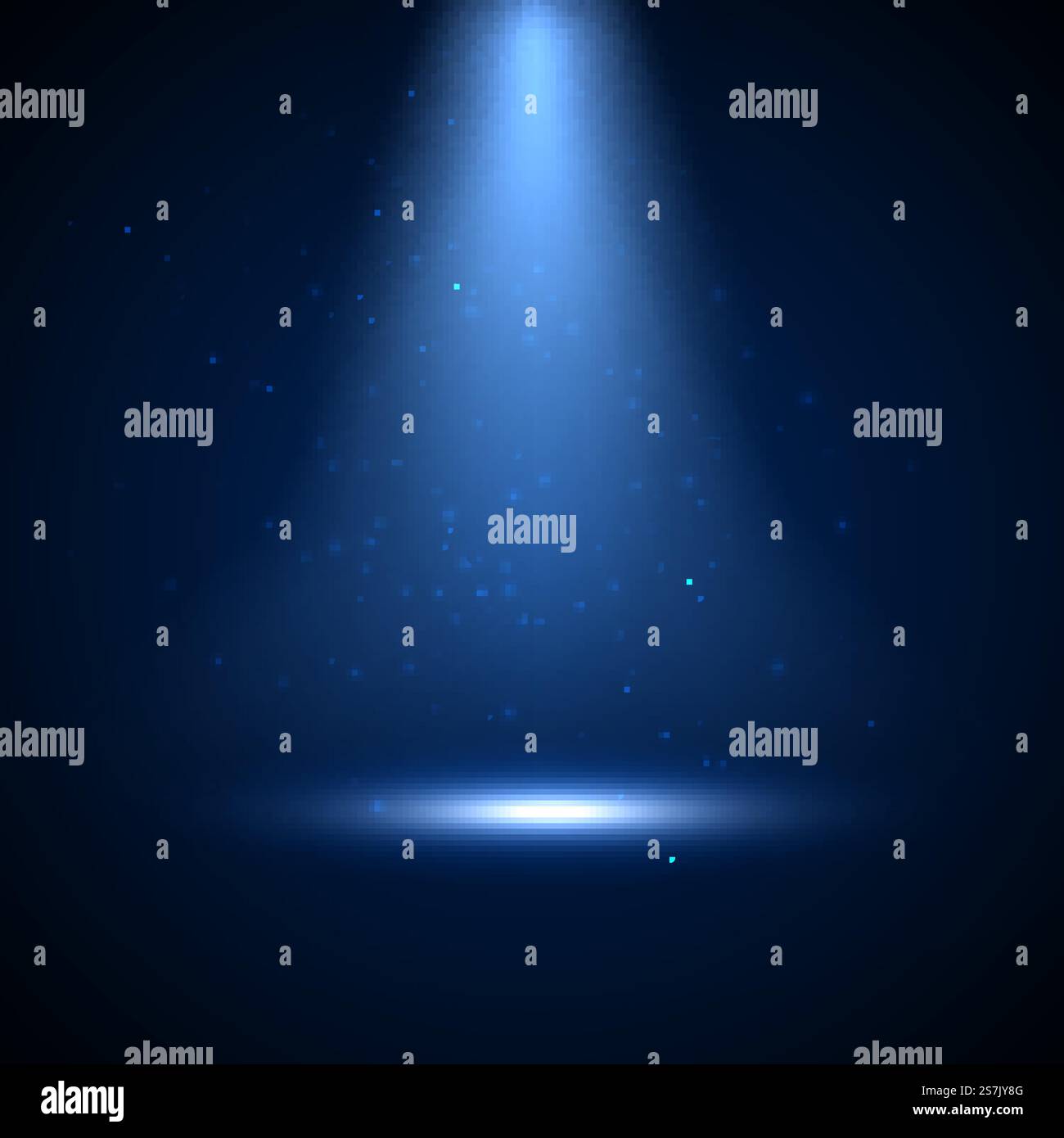 Spotlight with shiny light and particles. Vector festive illuminated ...
