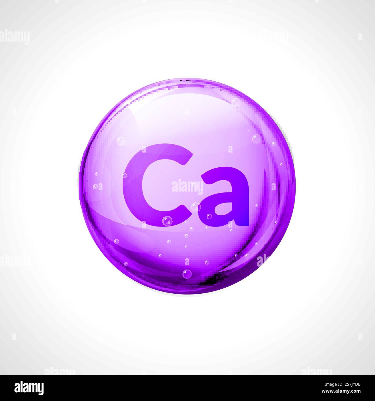 Calcium mineral pill icon. 3D vector drop mineral and vitamin ...