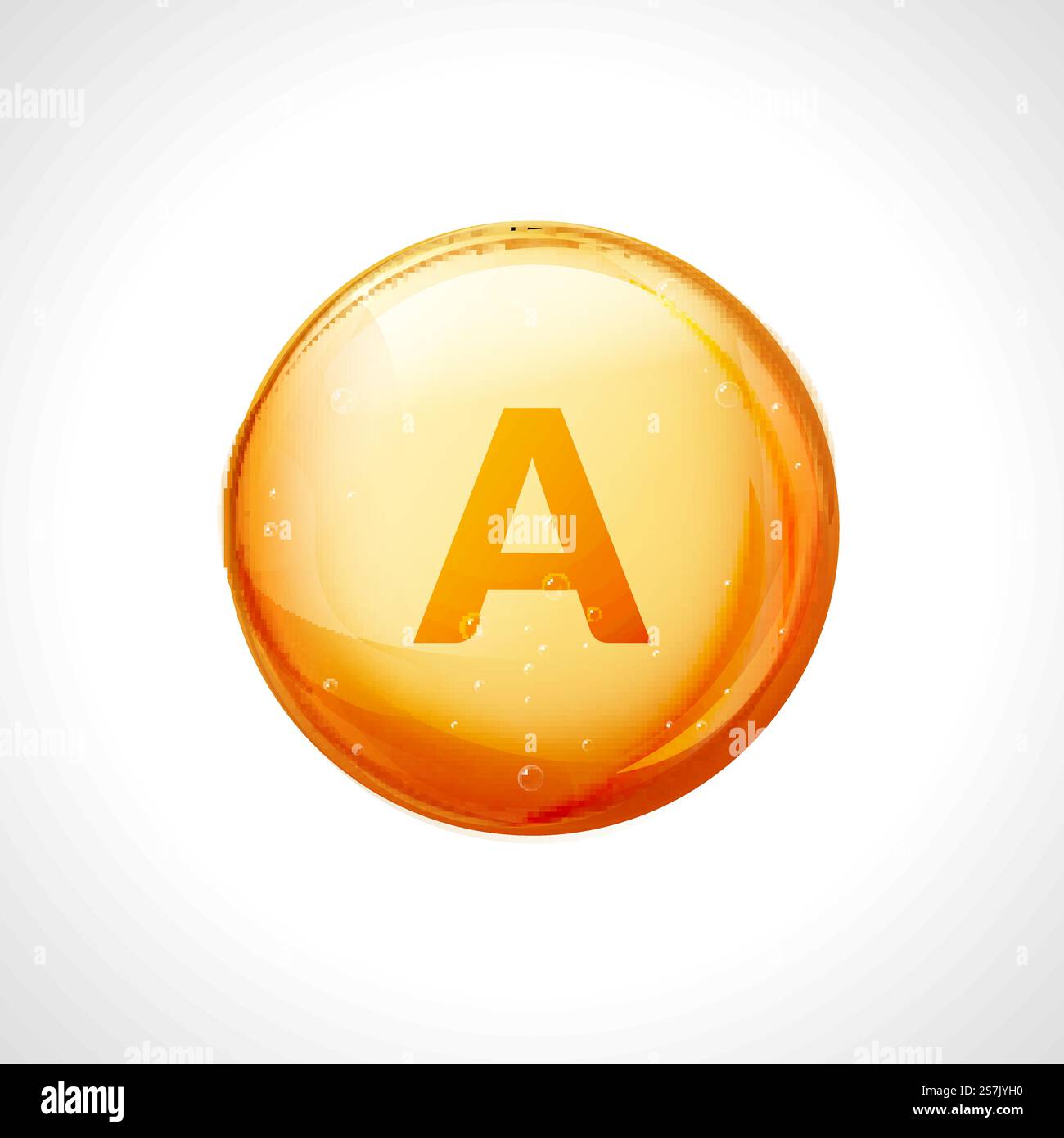 Vitamin A pill icon. Retinol vitamin nutrition treatment. Medicine ...