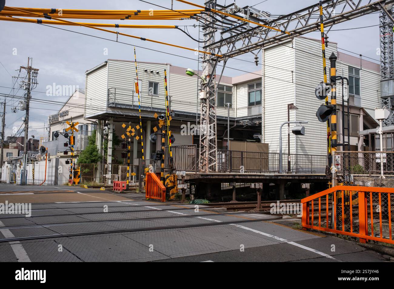 Level Crossing Railway in Kyoto Japan Stock Photo - Alamy