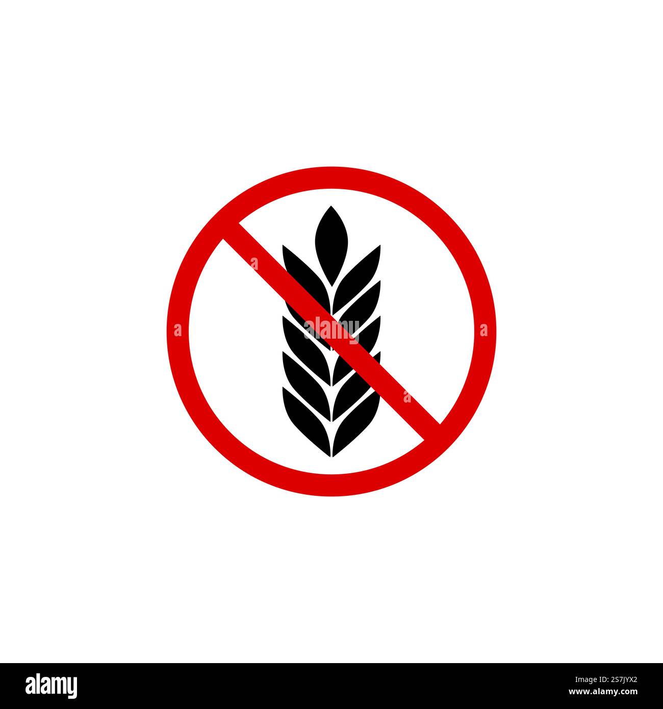 Gluten free grain vector icon symbol. Wheat healthy food label. Gluten ...