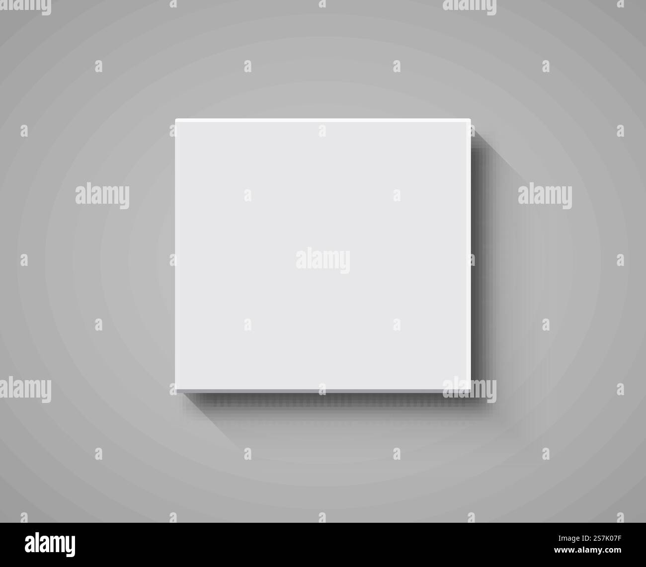 White Box top view mockup. 3d package blank template isolated box ...