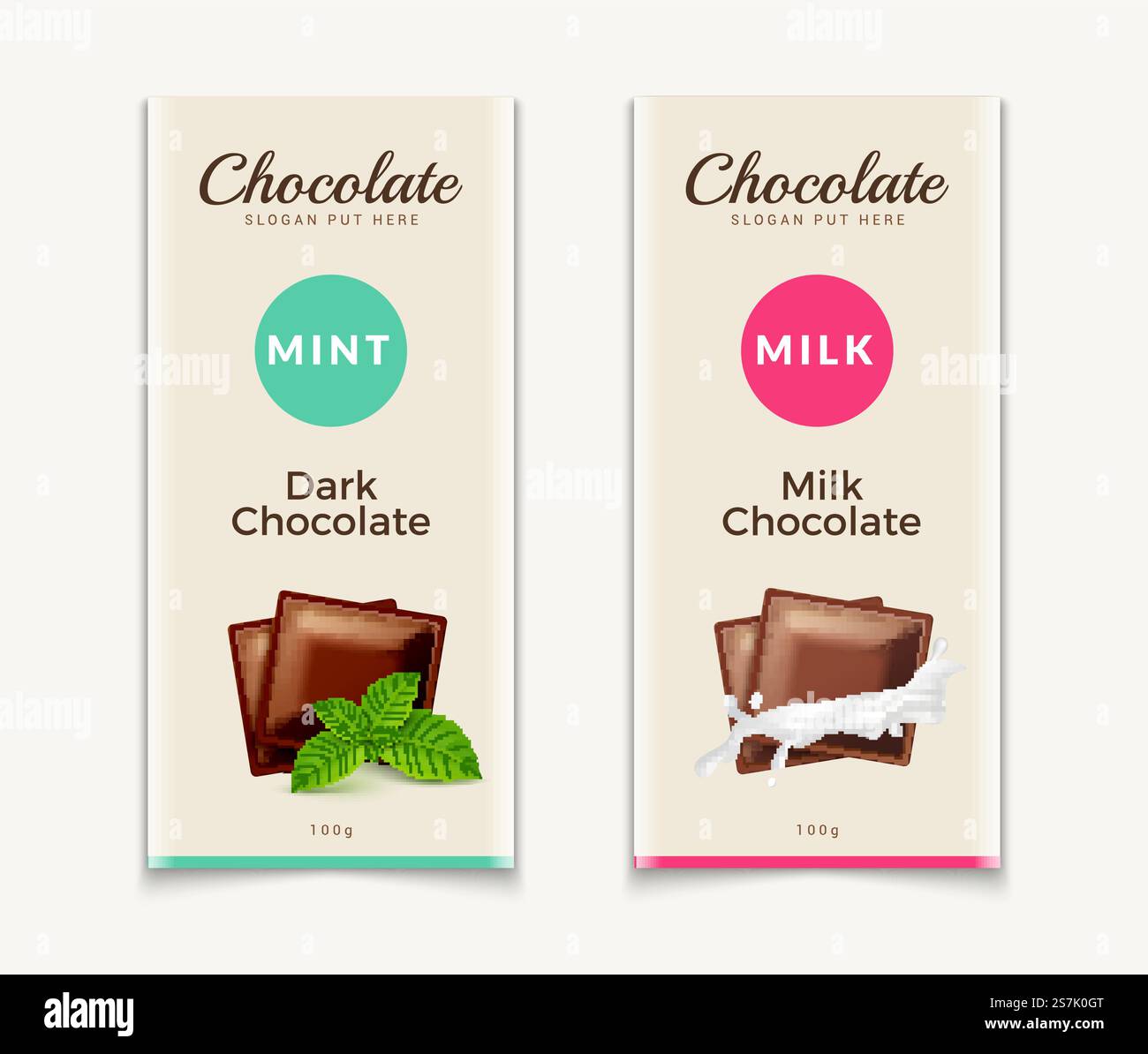 Chocolate bar packaging template design. Chocolate branding product ...