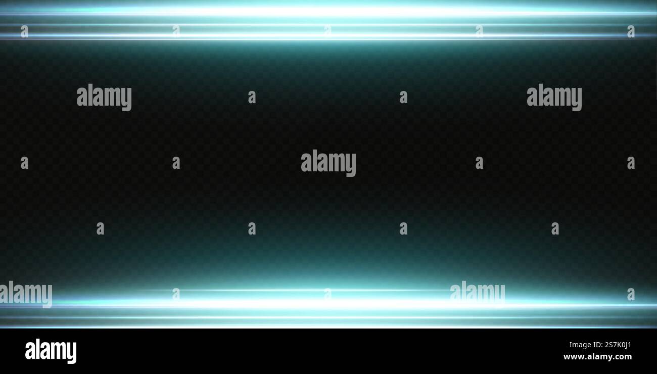 White horizontal lens flares pack. Laser beams, horizontal light rays ...