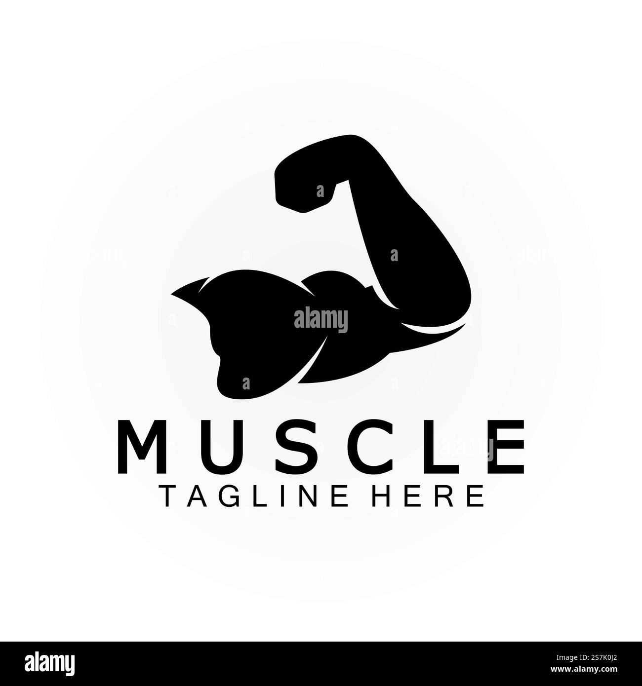 Biceps muscle icon logo vector design template Stock Vector Image & Art ...