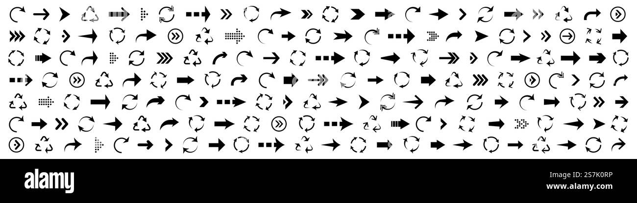 Big set of black arrows. Vector arrow collections Stock Vector Image ...
