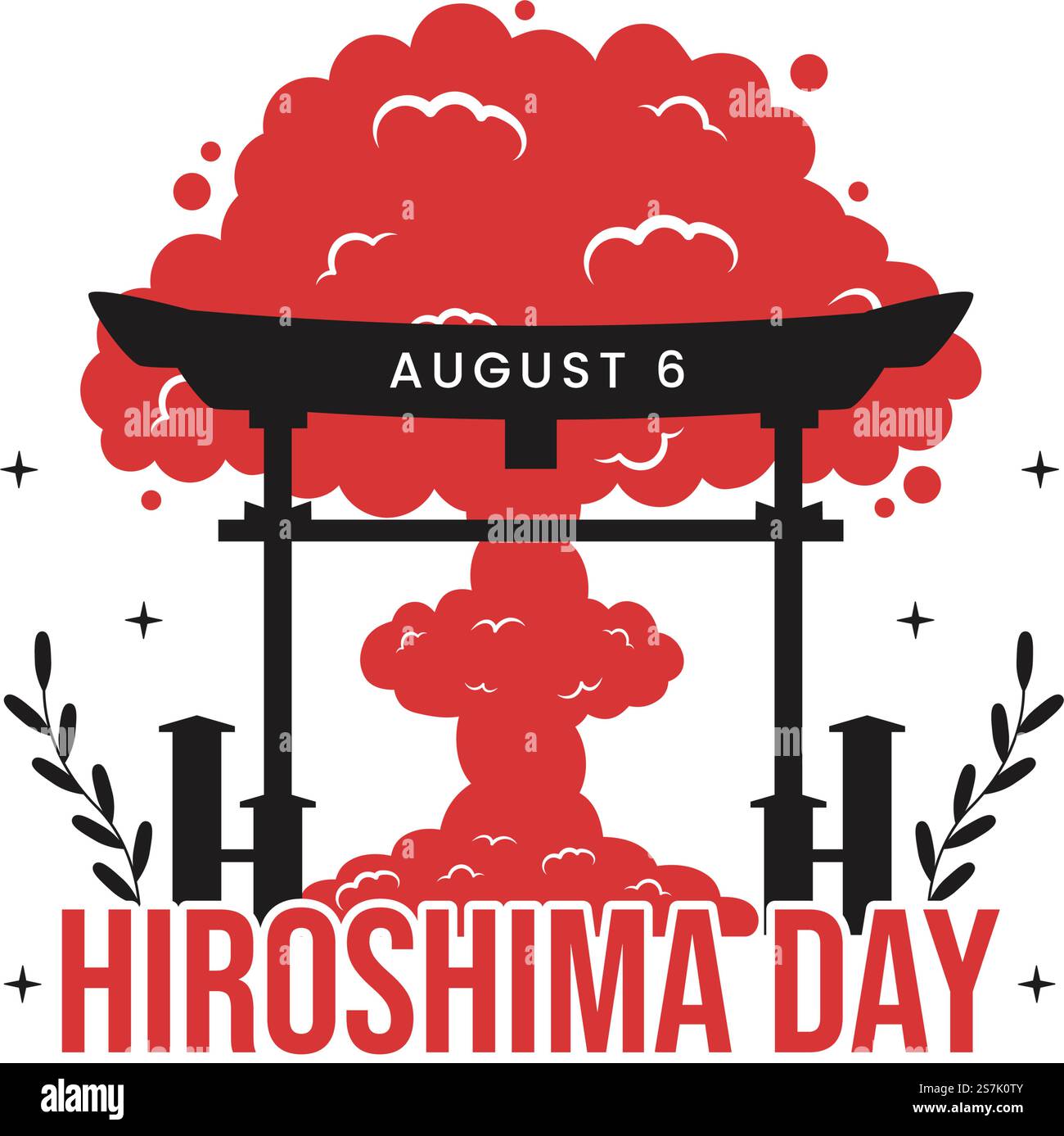 Hiroshima Day Vector Illustration on 6 August with Peace Dove Bird and ...