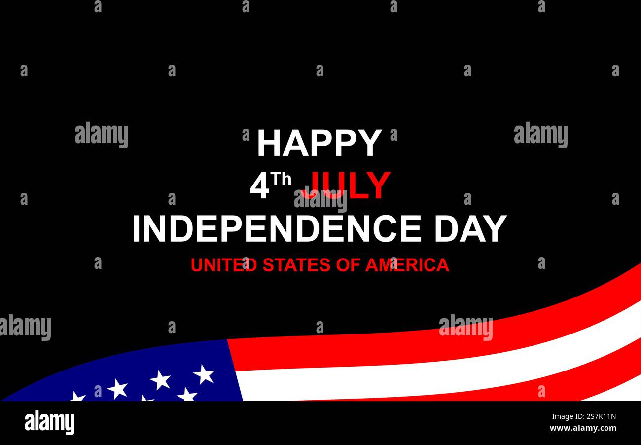 HAPPY 4 Th Independent day United states of america. American flag ...
