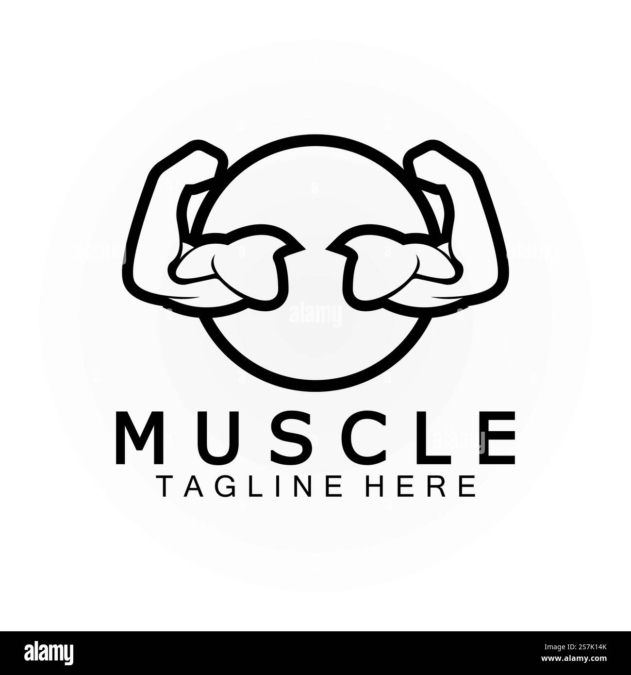 Biceps muscle icon logo vector design template Stock Vector Image & Art ...