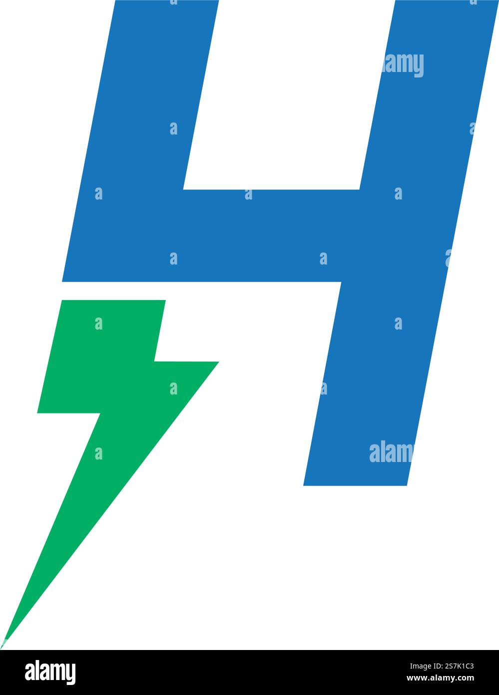 H initial letter lightning logo icon vector Stock Vector Image & Art ...