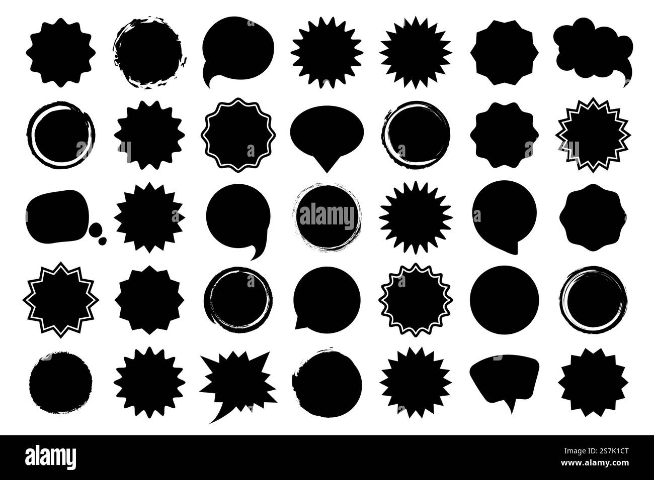 Set of different promotion blank stickers, tags and labels Stock Vector ...