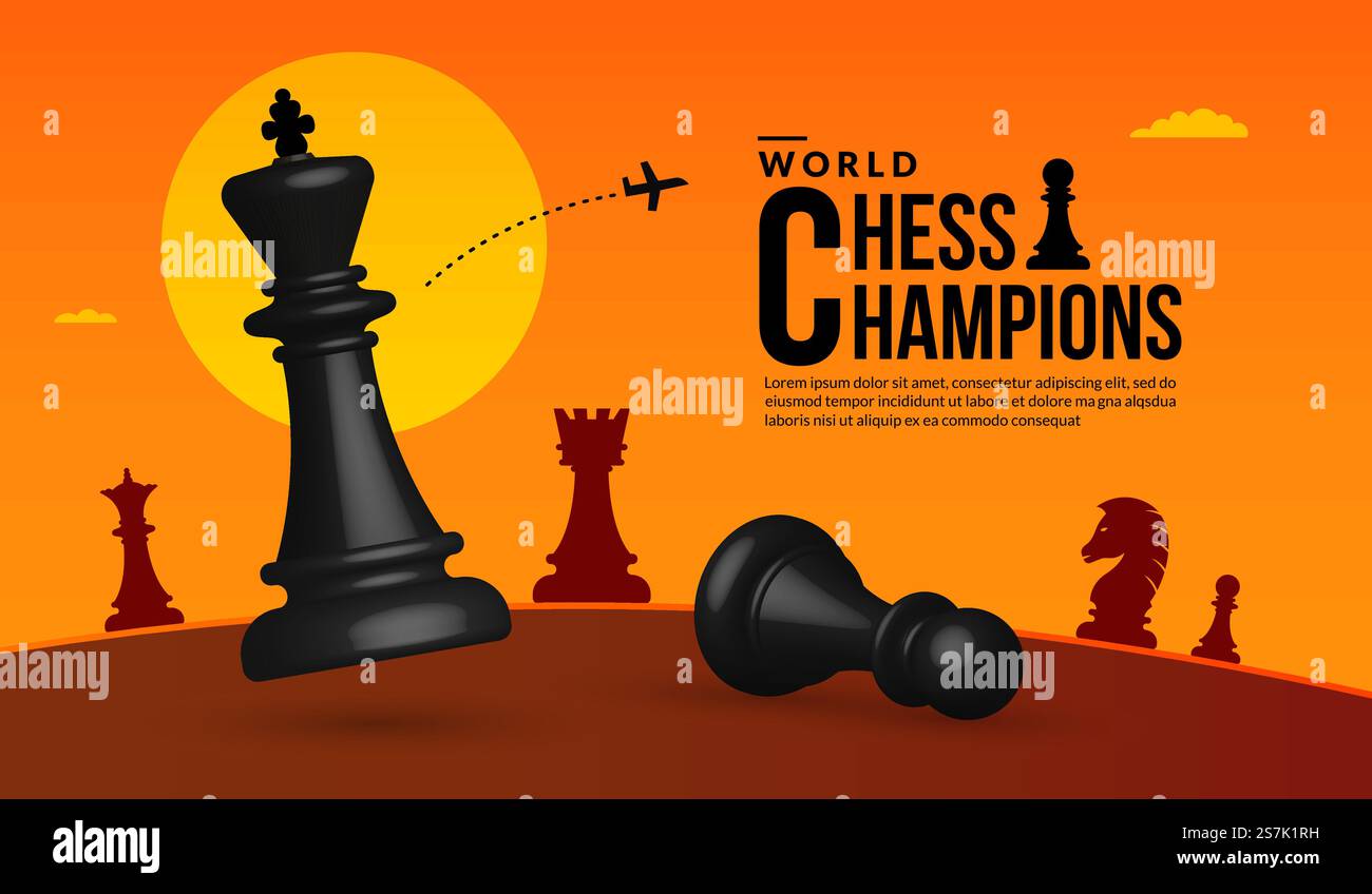 3D chess battle competition background, concept of business strategy ...