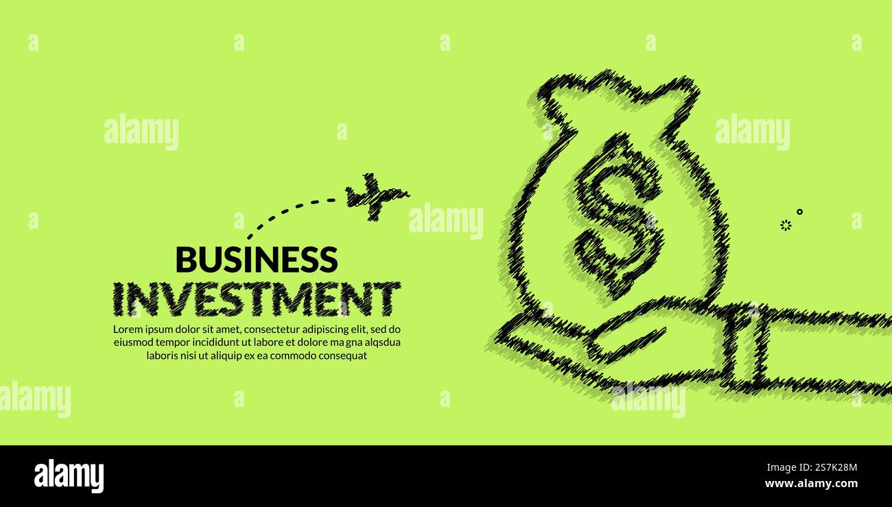Hand hold money bag with plant background, Business strategy and return ...