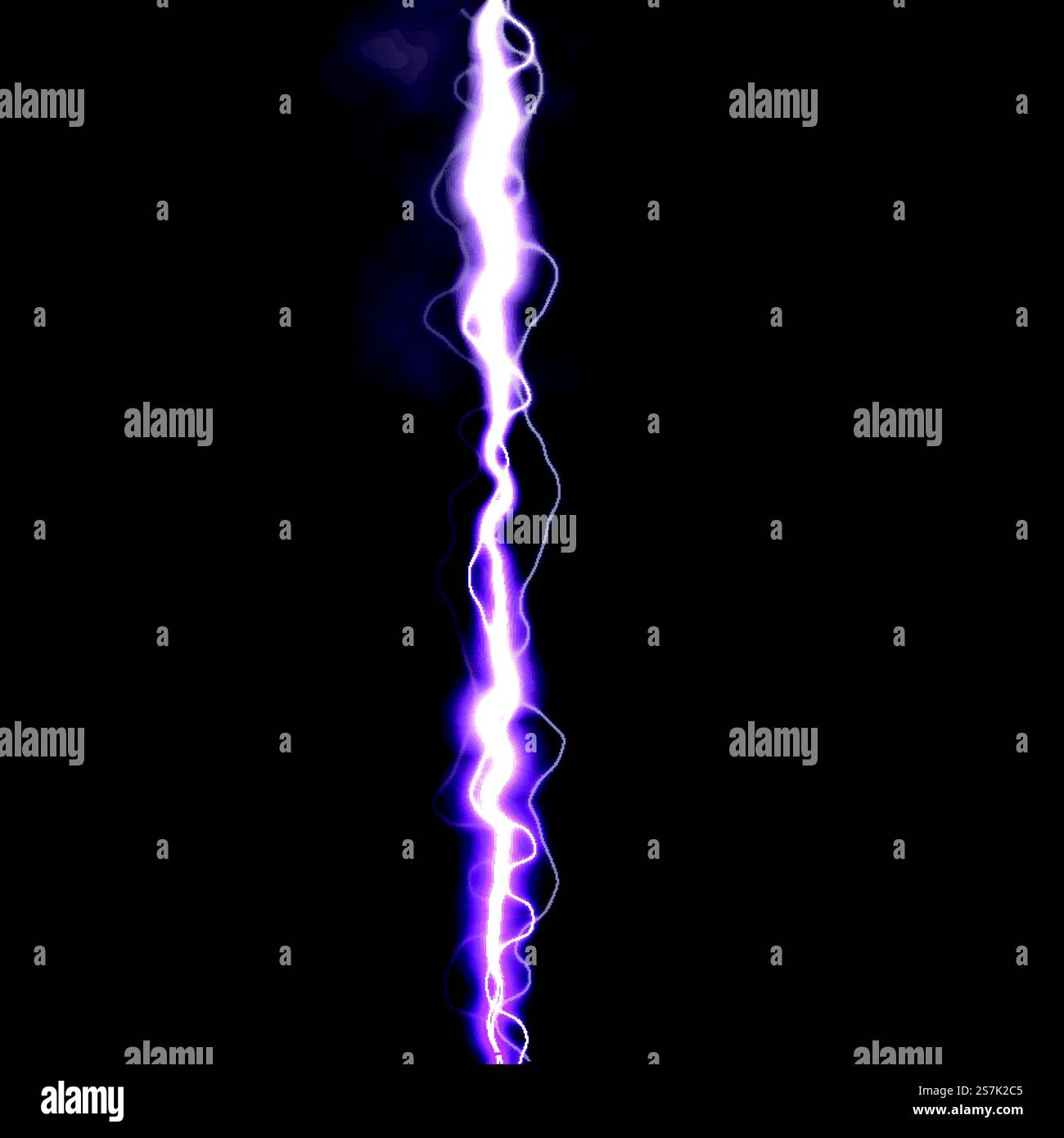 Lightning flash light thunder spark on black background with clouds ...