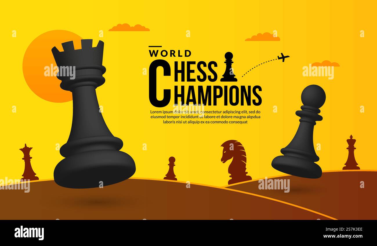 3D chess battle competition background, concept of business strategy ...
