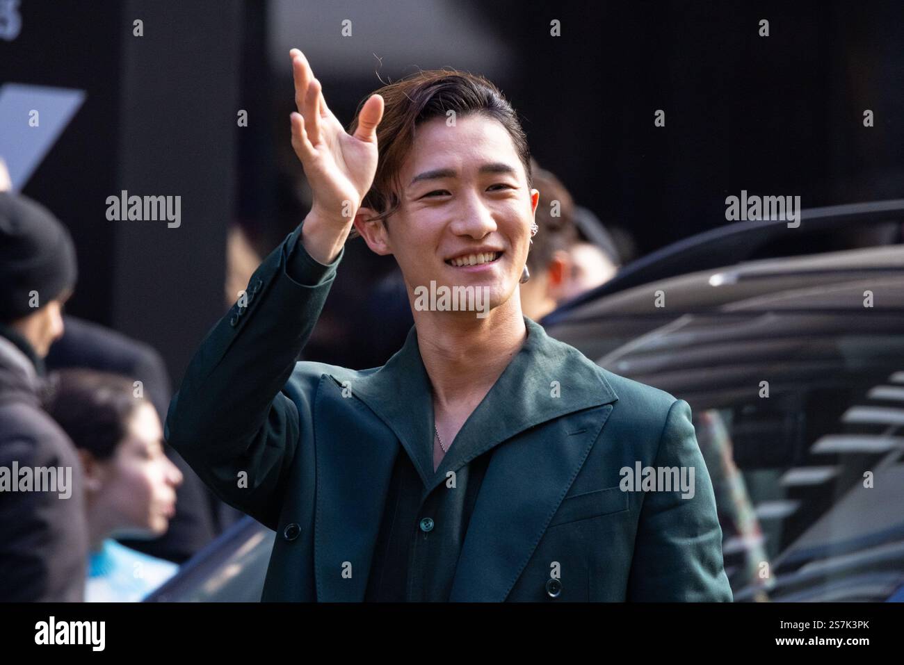 Milan, Italy. 18th Jan, 2025. Iwamoto Hikaru is seen arriving at the ...