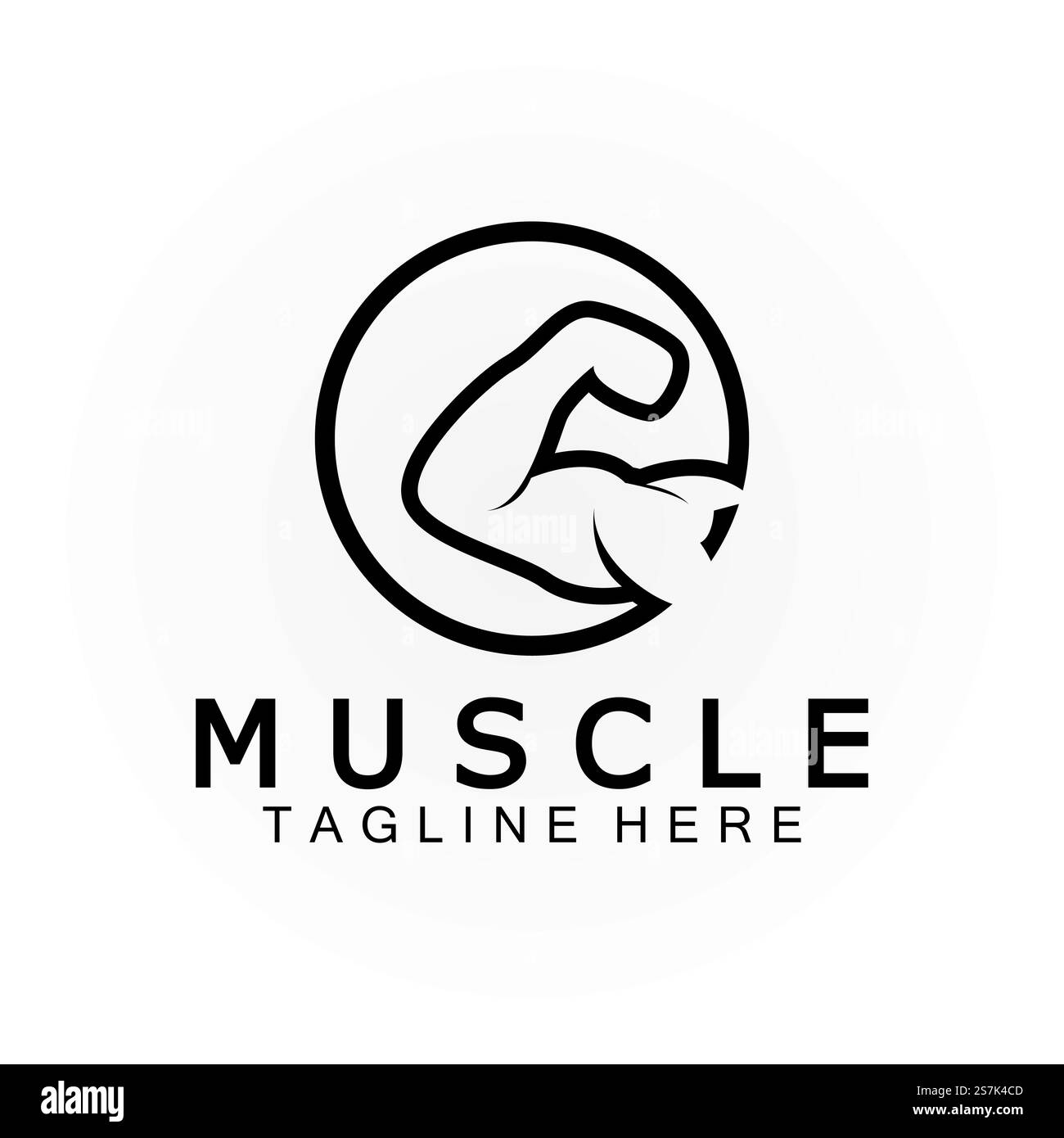 Biceps muscle icon logo vector design template Stock Vector Image & Art ...
