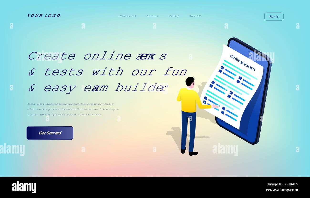 Create online exams & tests with our fun & easy exam builder Landing ...
