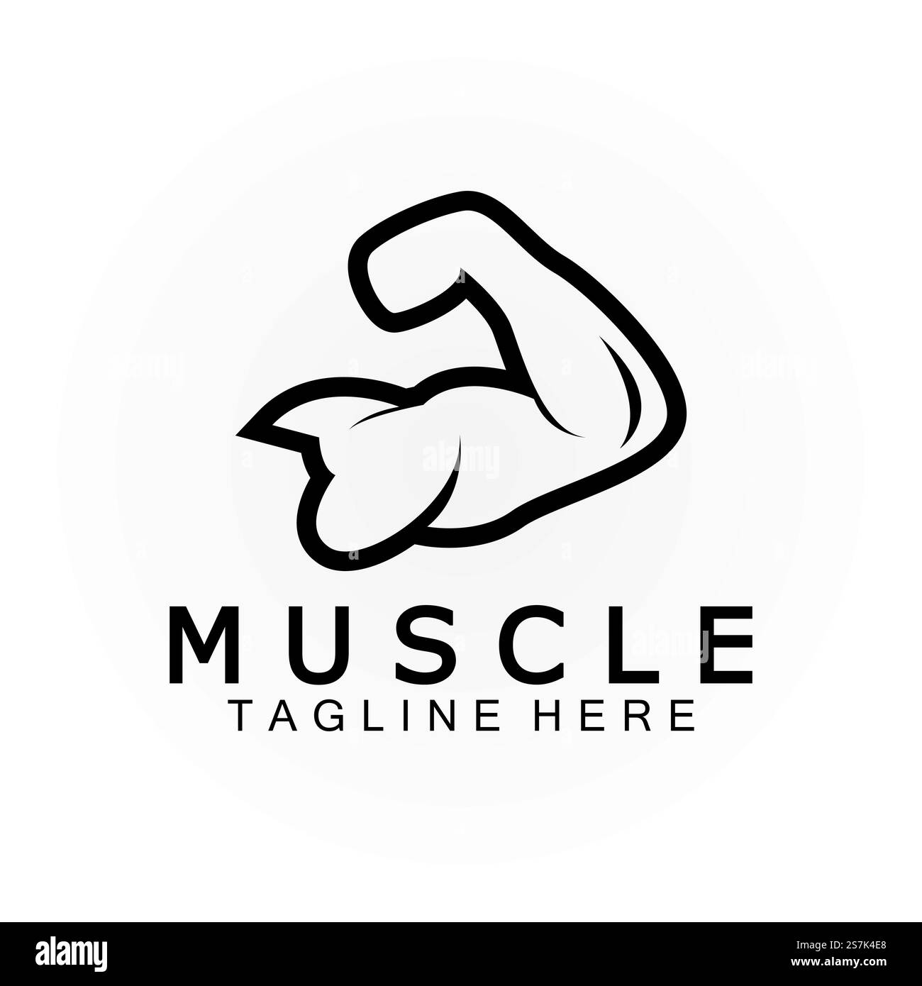 Biceps muscle icon logo vector design template Stock Vector Image & Art ...