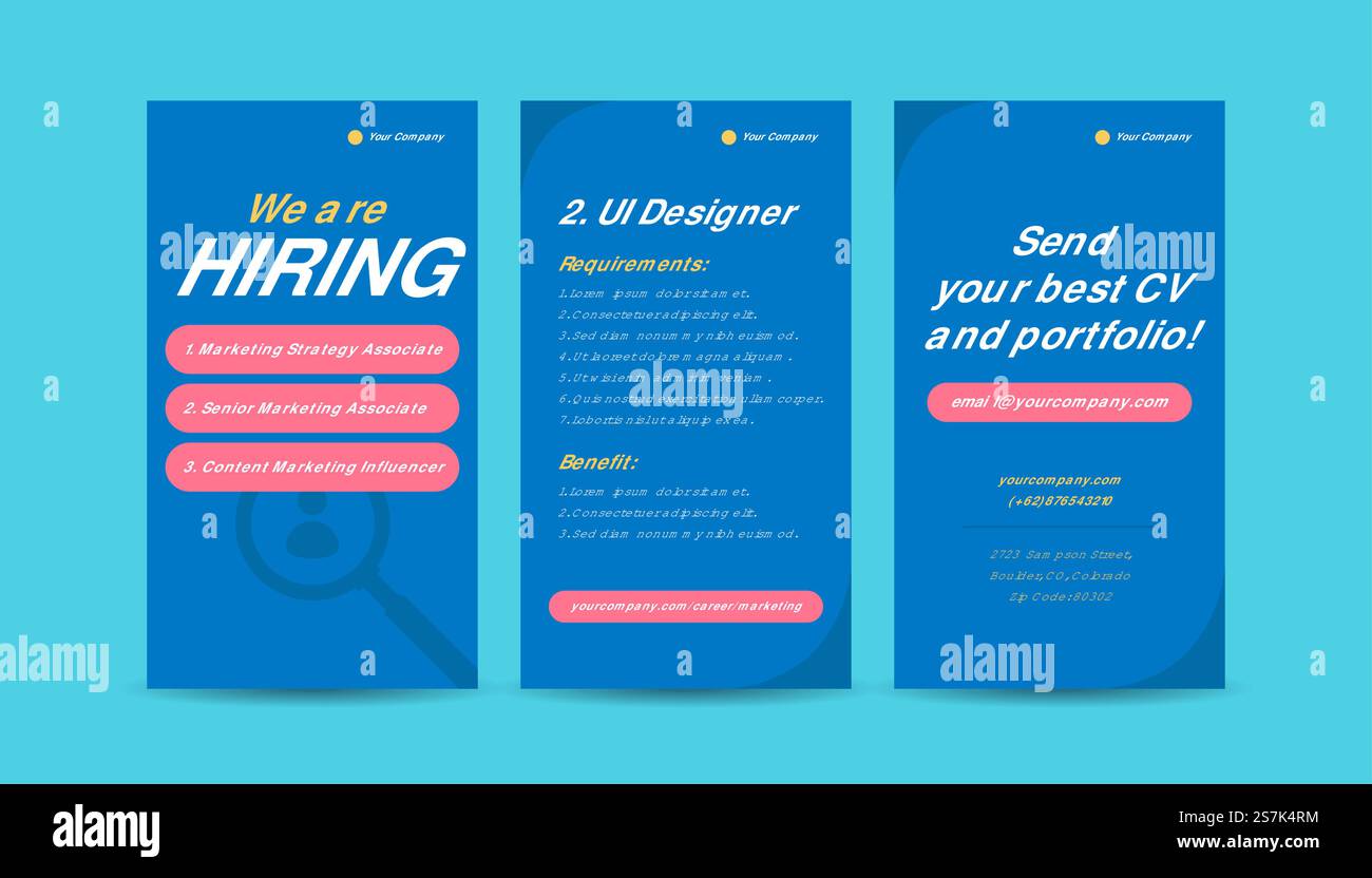 Hiring job social media story content template. Open recruitment ...