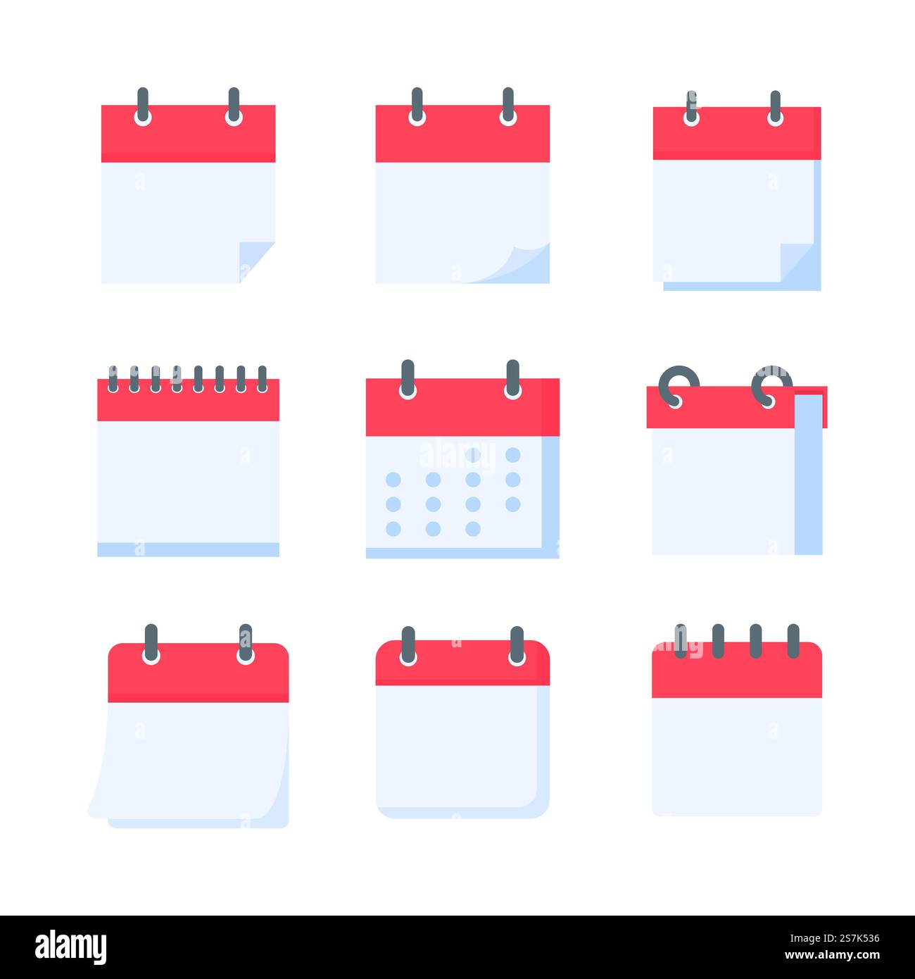 Calendar icon. A red calendar for reminders of appointments and ...