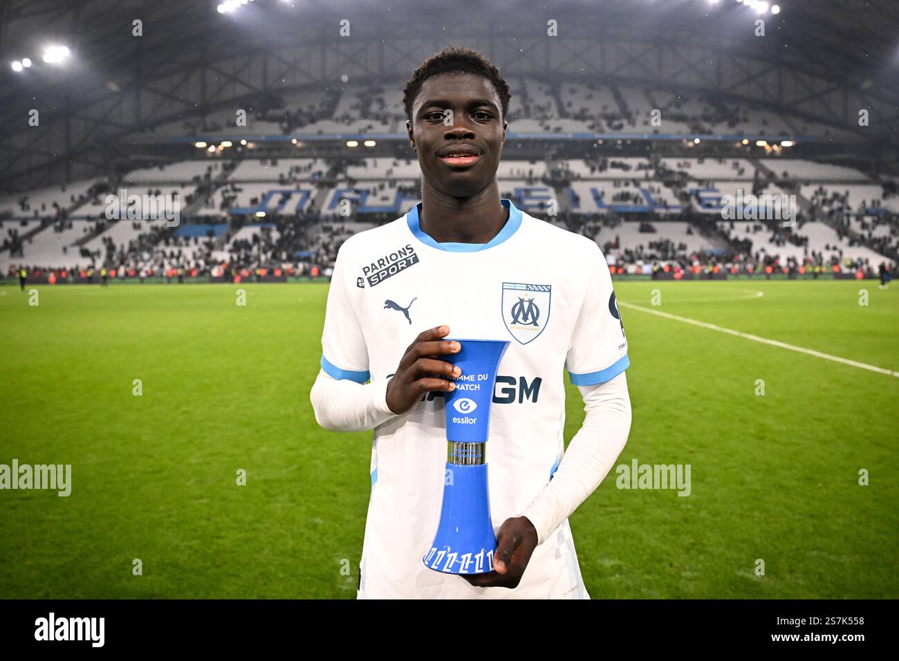 France. 19th Jan, 2025. 34 Robinio VAZ (om) during the Ligue 1 MCDonald ...