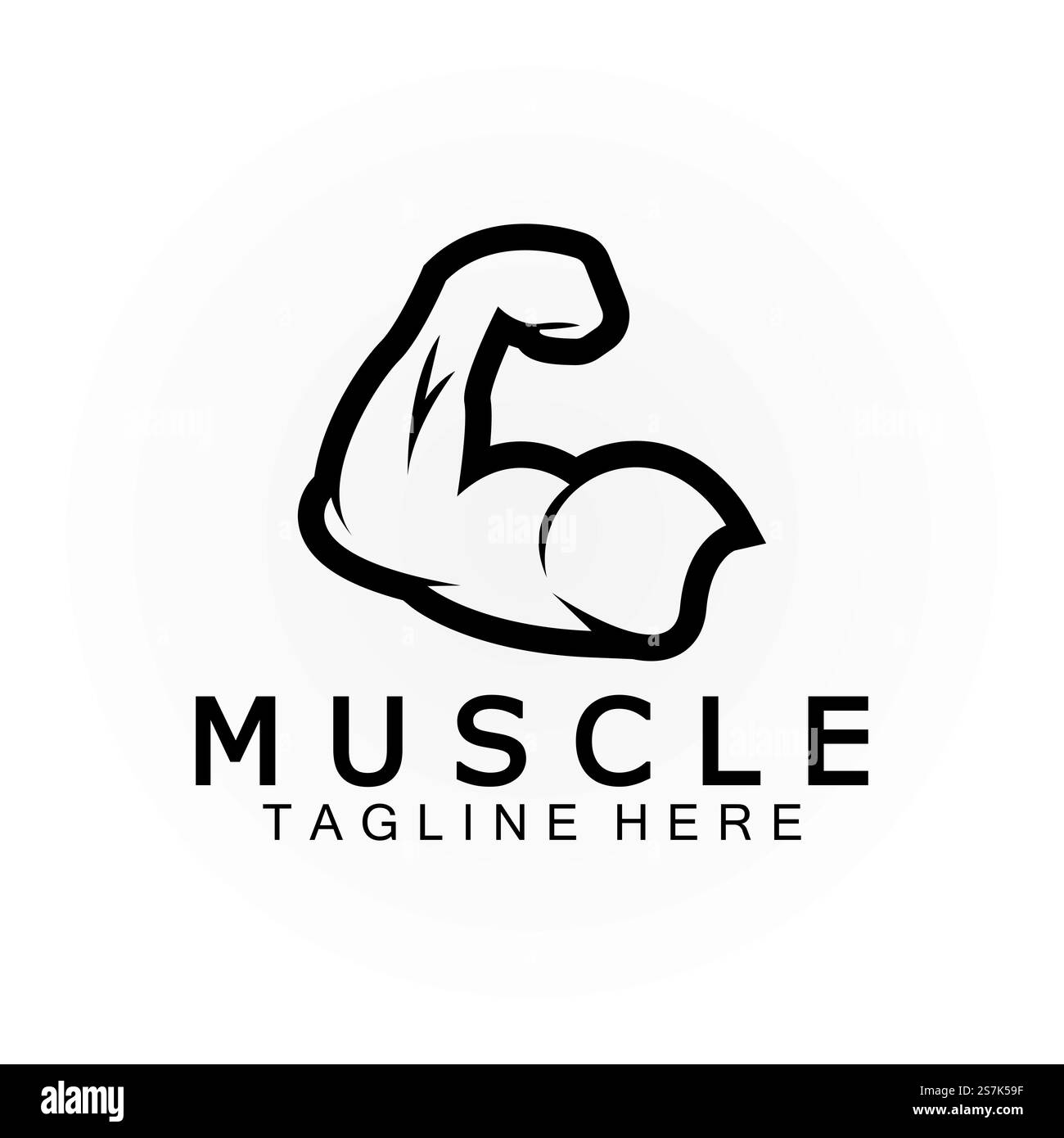 Biceps muscle icon logo vector design template Stock Vector Image & Art ...