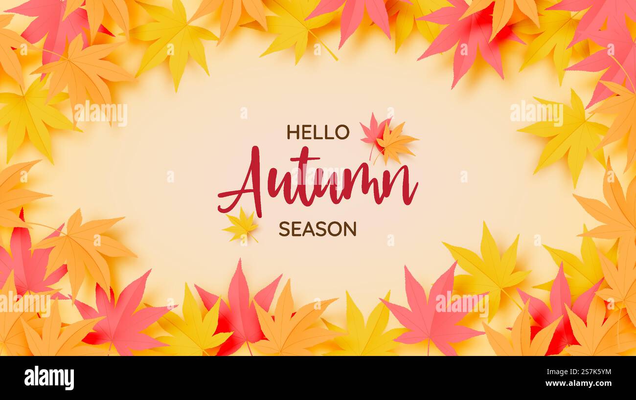 Autumn leaves background vector illustration Stock Vector Image & Art ...