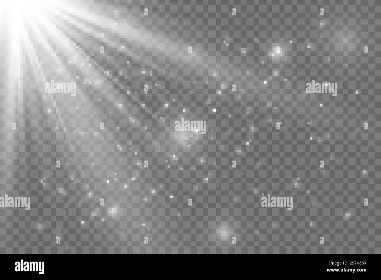 White glowing light. Beautiful star Light from the rays. Sun with lens ...