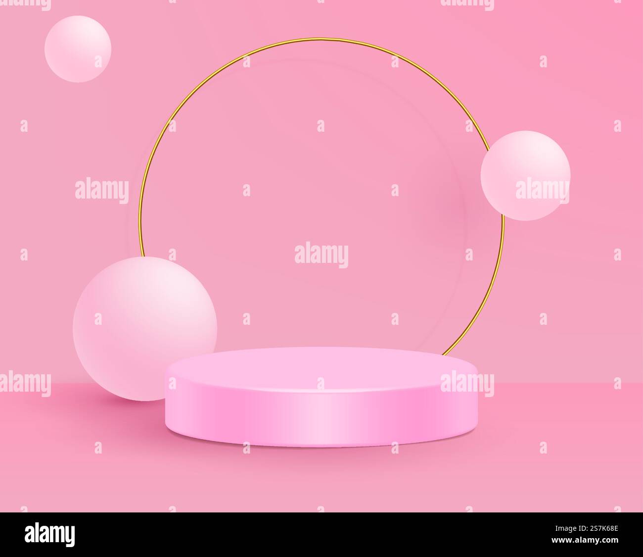 3d vector illustration stand minimal pink wall scene.. 3d vector ...