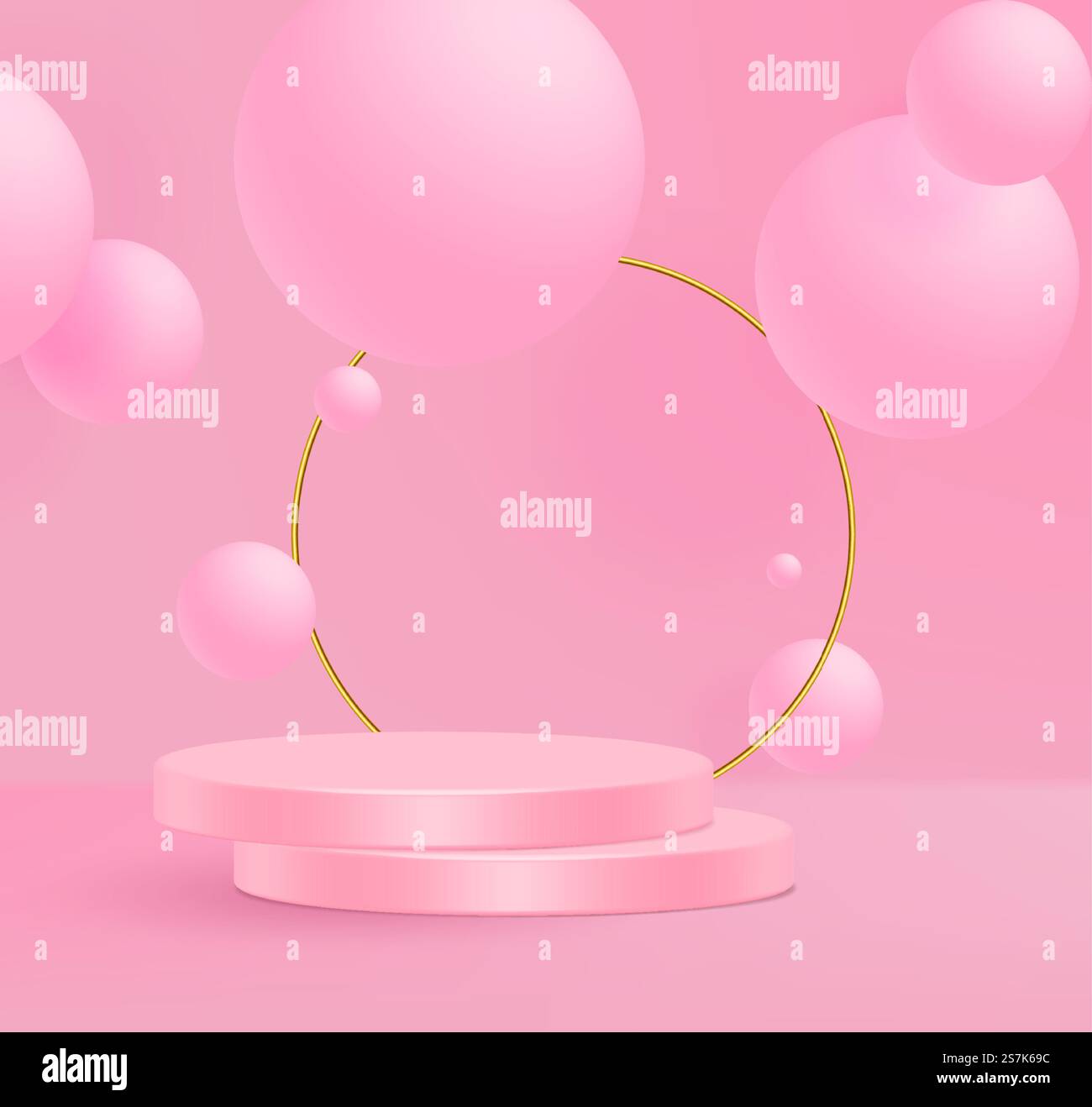 3d vector illustration stand minimal pink wall scene.. 3d vector ...