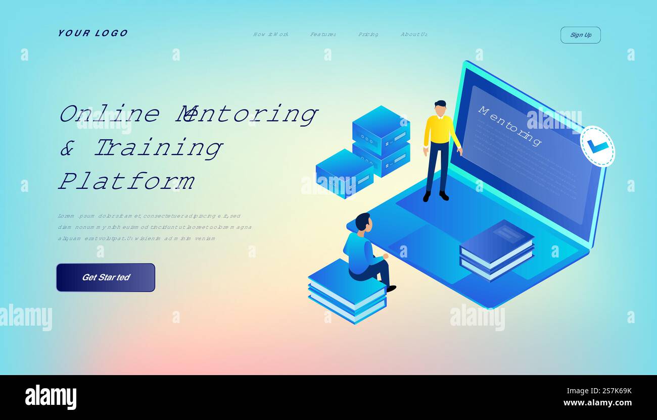 Online Mentoring & Training Platform Landing Page Template with ...
