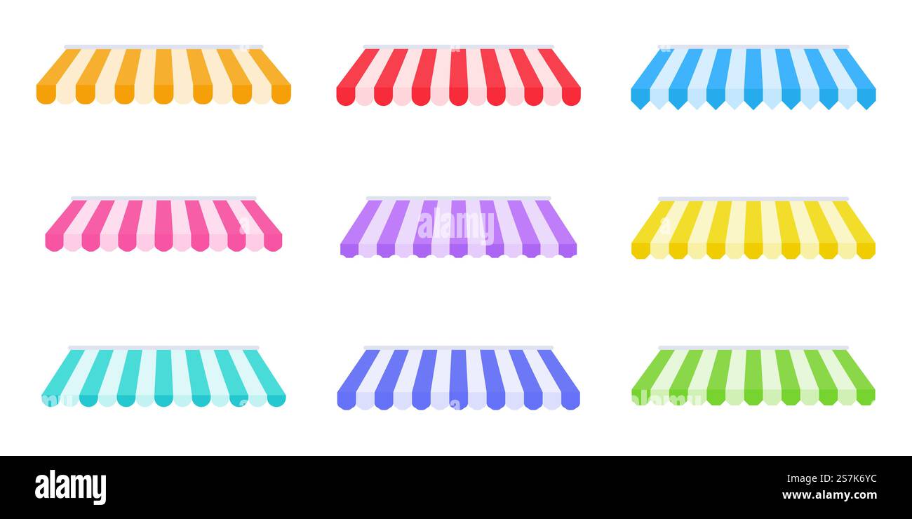 Vector shop awning. Rain protection awning for franchise stores The ...