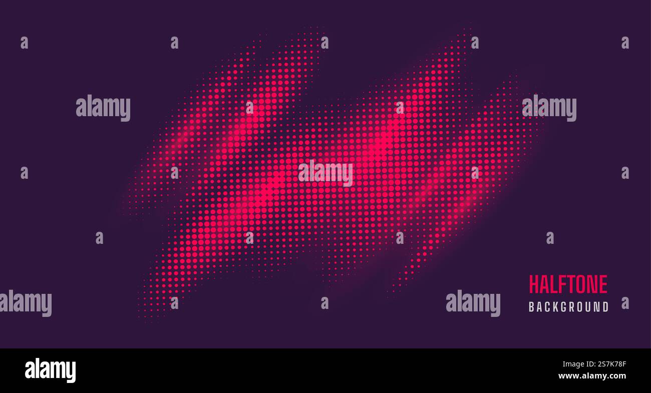 Stylish gradient pink dot circle halo background Line Vector Point form ...