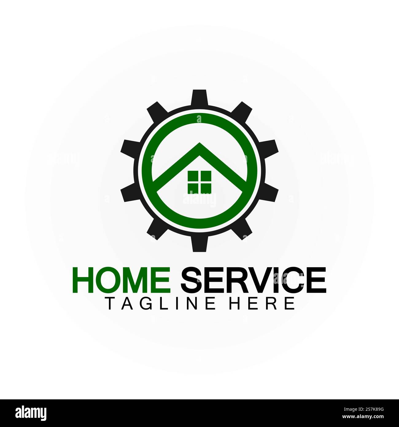 Home service logo, design concept gear and home, suitable for ...