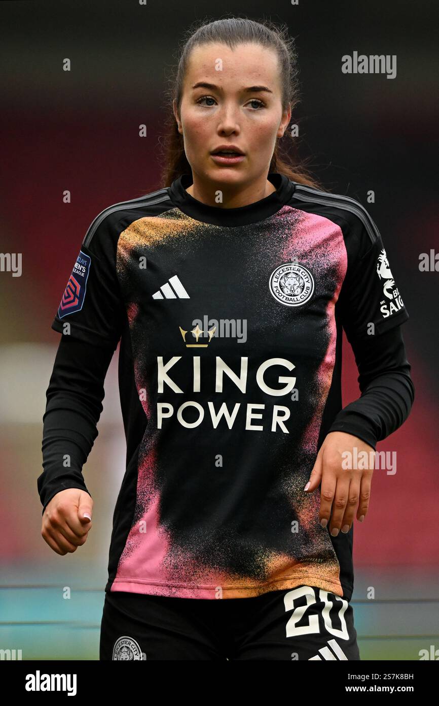 London, UK. 19th January 2025 Missy Goodwin of Leicester City Women ...