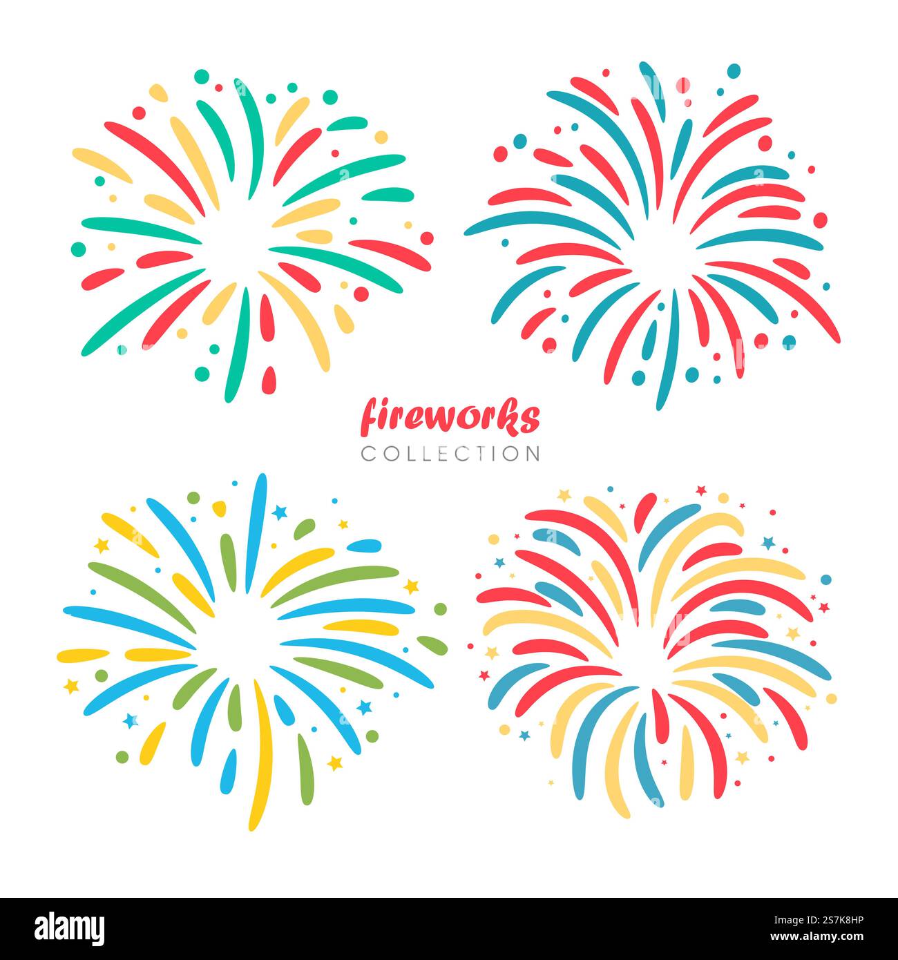 Graphic fireworks design for celebrating the new year Stock Vector ...
