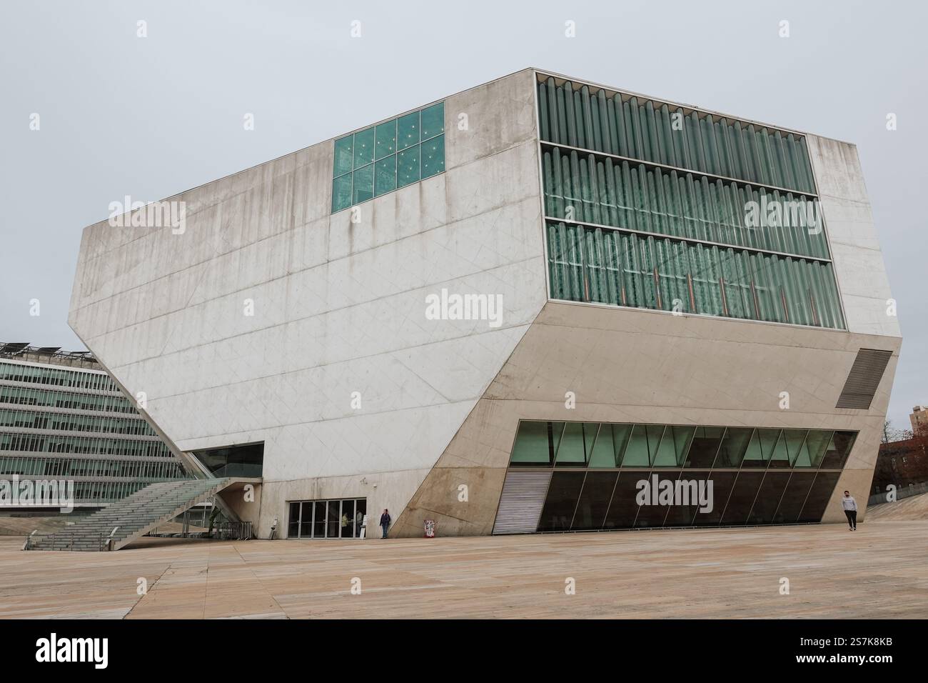 The exterior of Casa da Música, a modern concert hall located in Porto ...