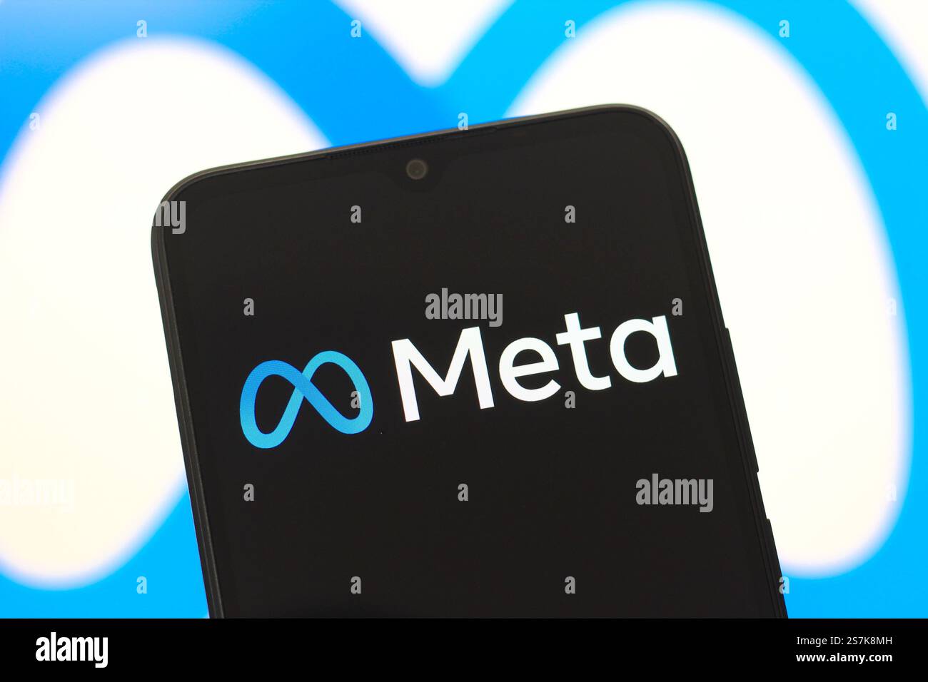 In this photo illustration, the Meta Platforms, Inc. logo is seen displayed on a smartphone ...