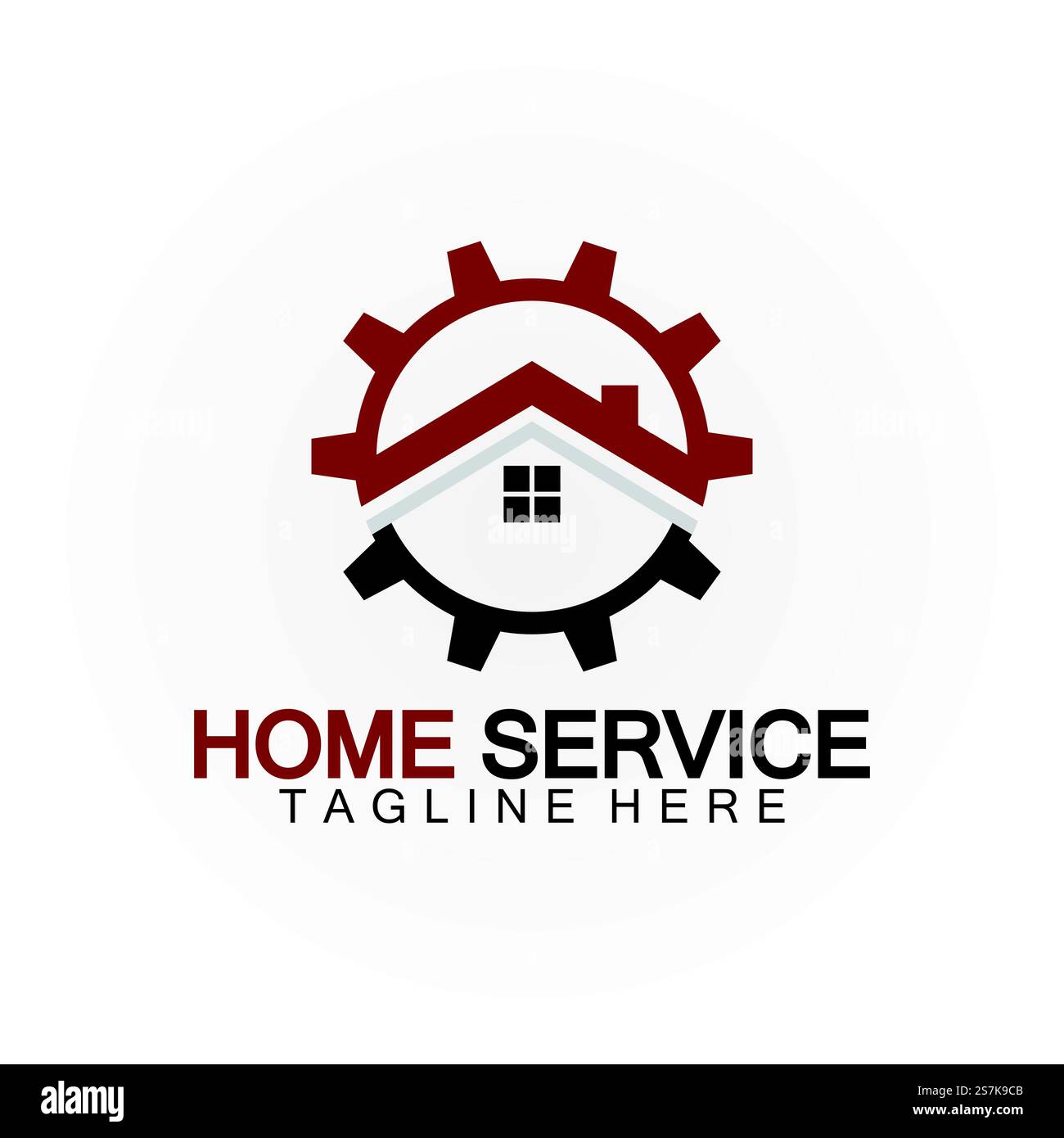 Home service logo, design concept gear and home, suitable for ...