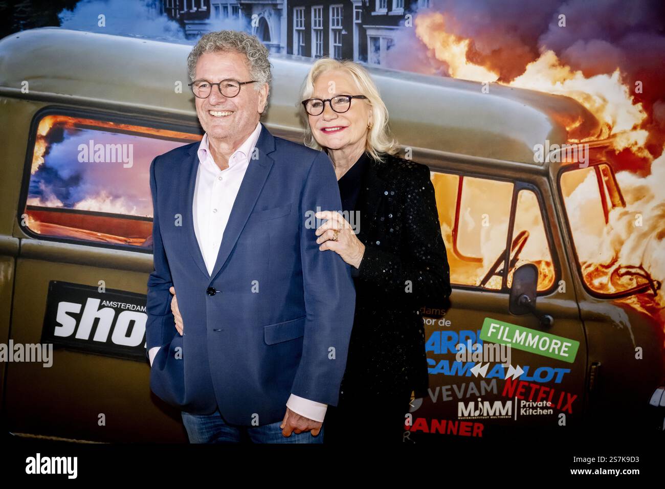 AMSTERDAM - Monique van de Ven and Edwin de Vries, on the yellow carpet prior to the ...