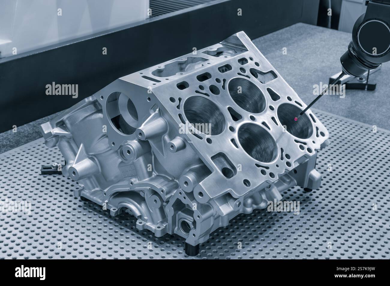 Quality control on milling CNC machine, coordinate measuring machine ...