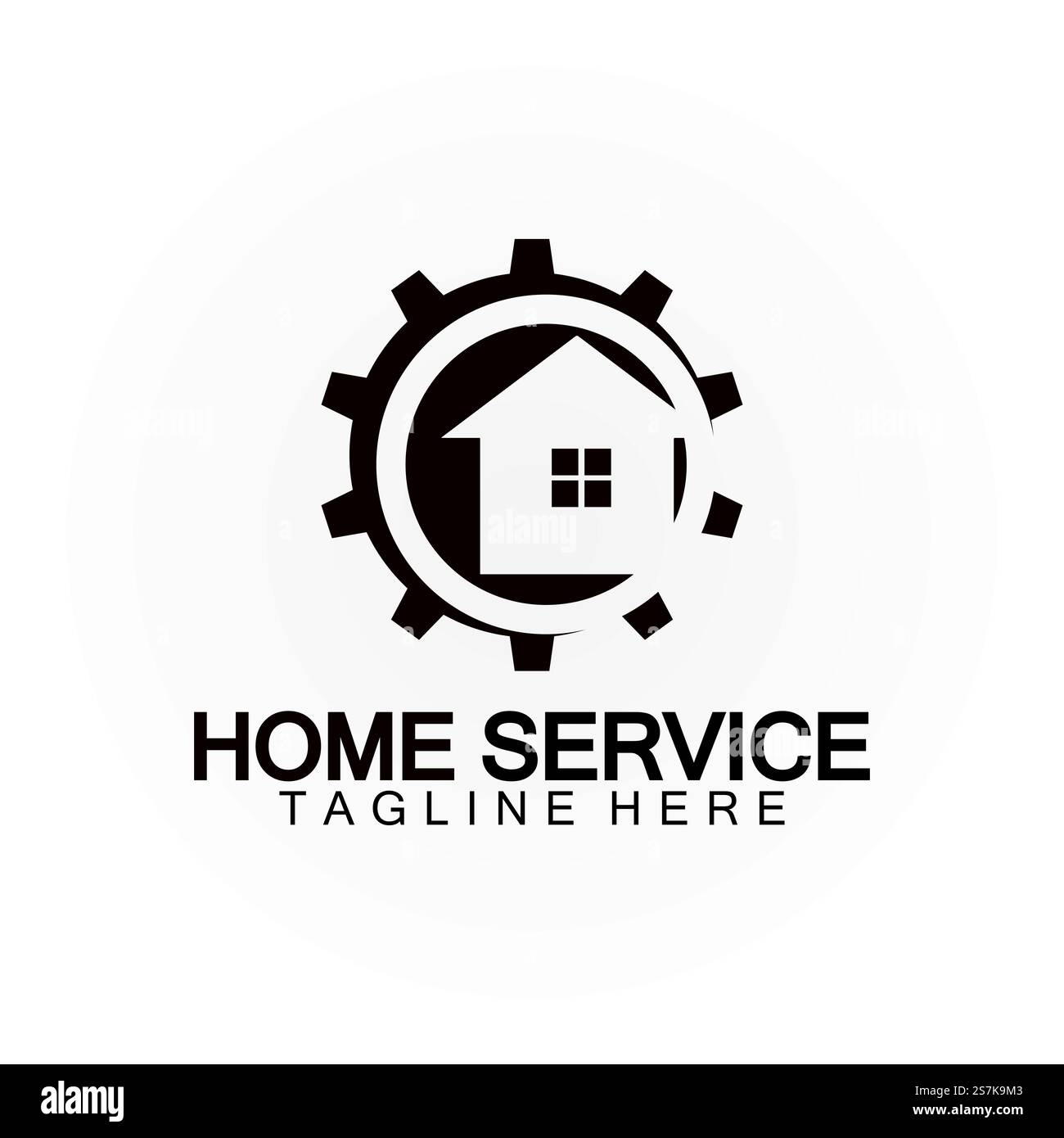 Home service logo, design concept gear and home, suitable for ...