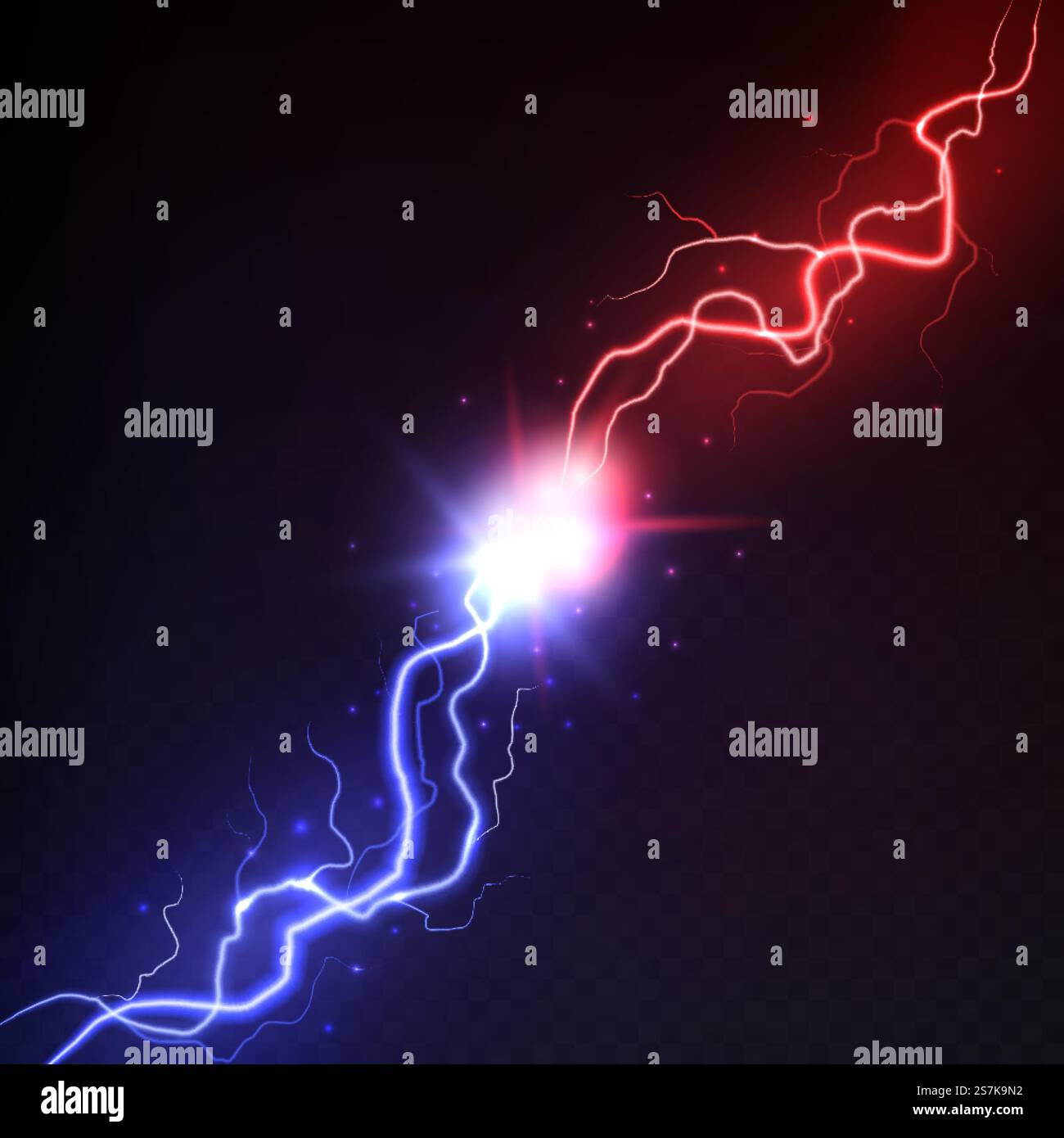 Lightning collision. Vs blast challenge, versus mma battle with red and ...