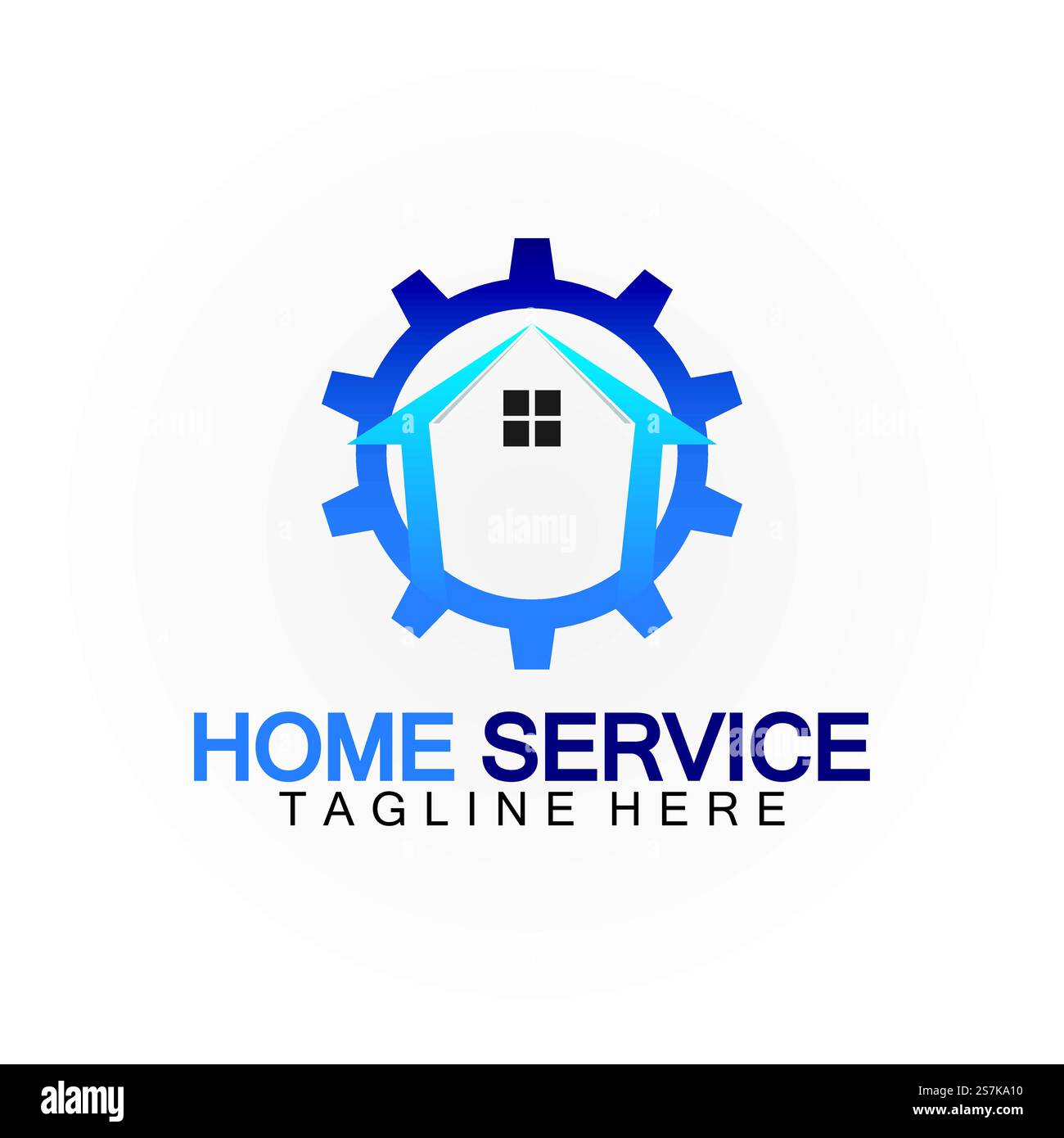 Home service logo, design concept gear and home, suitable for ...