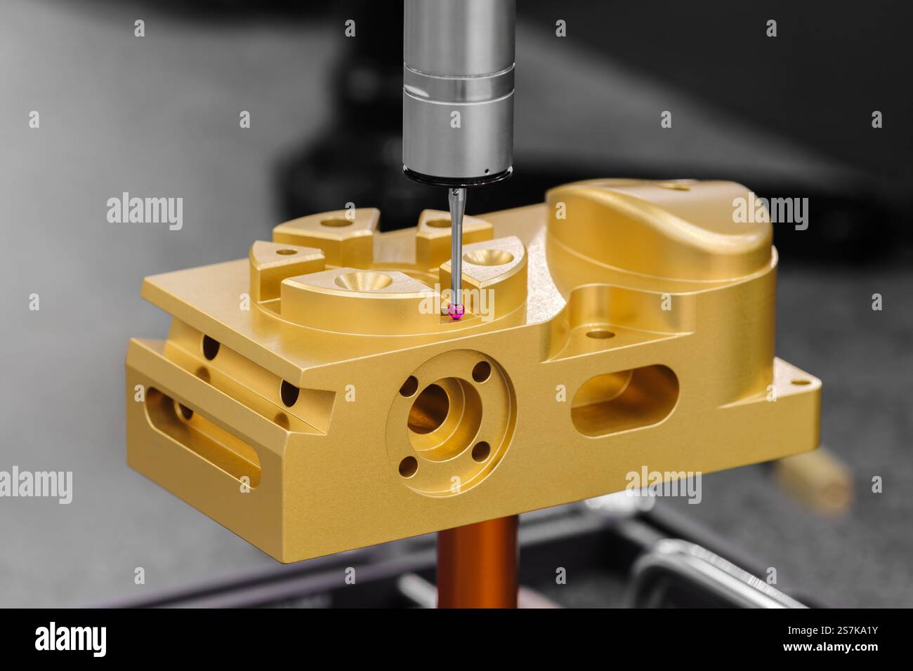 Quality control on milling CNC machine, coordinate measuring machine ...