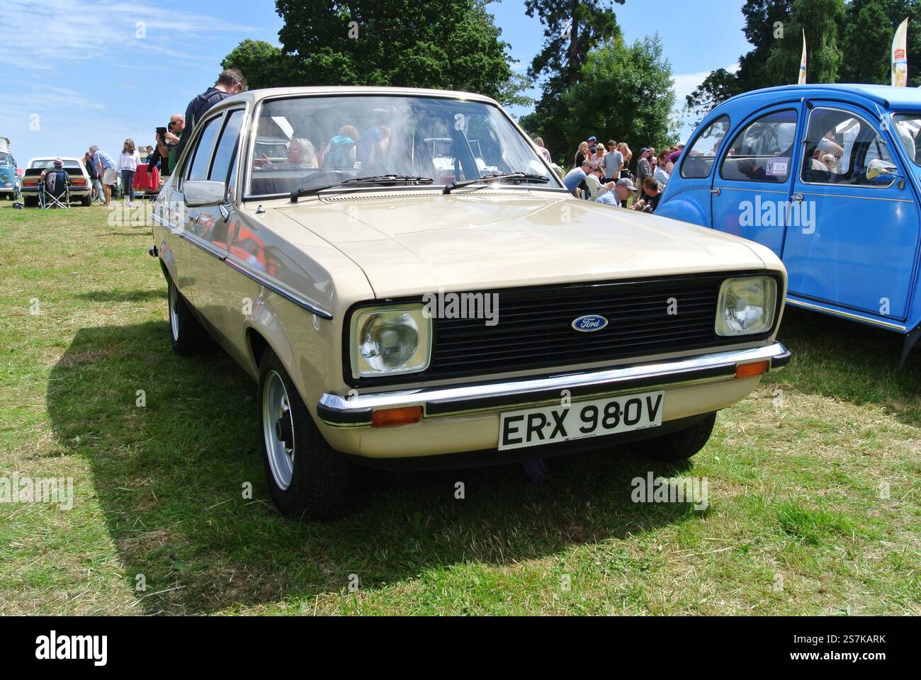 A 1980 Ford Escort Mk 2 parked on display at the 49th Historic Vehicle ...