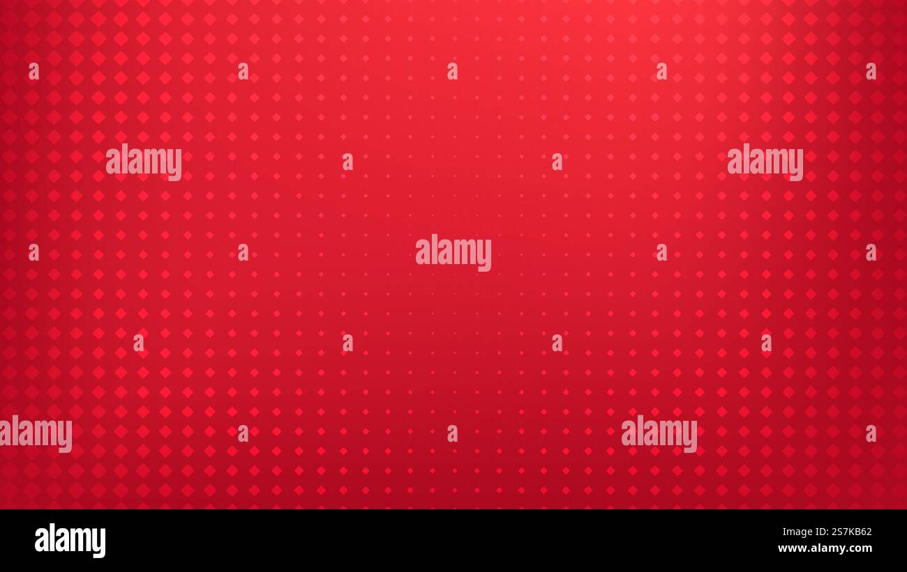 Red gradient background with geometric square halftone pattern pop art ...